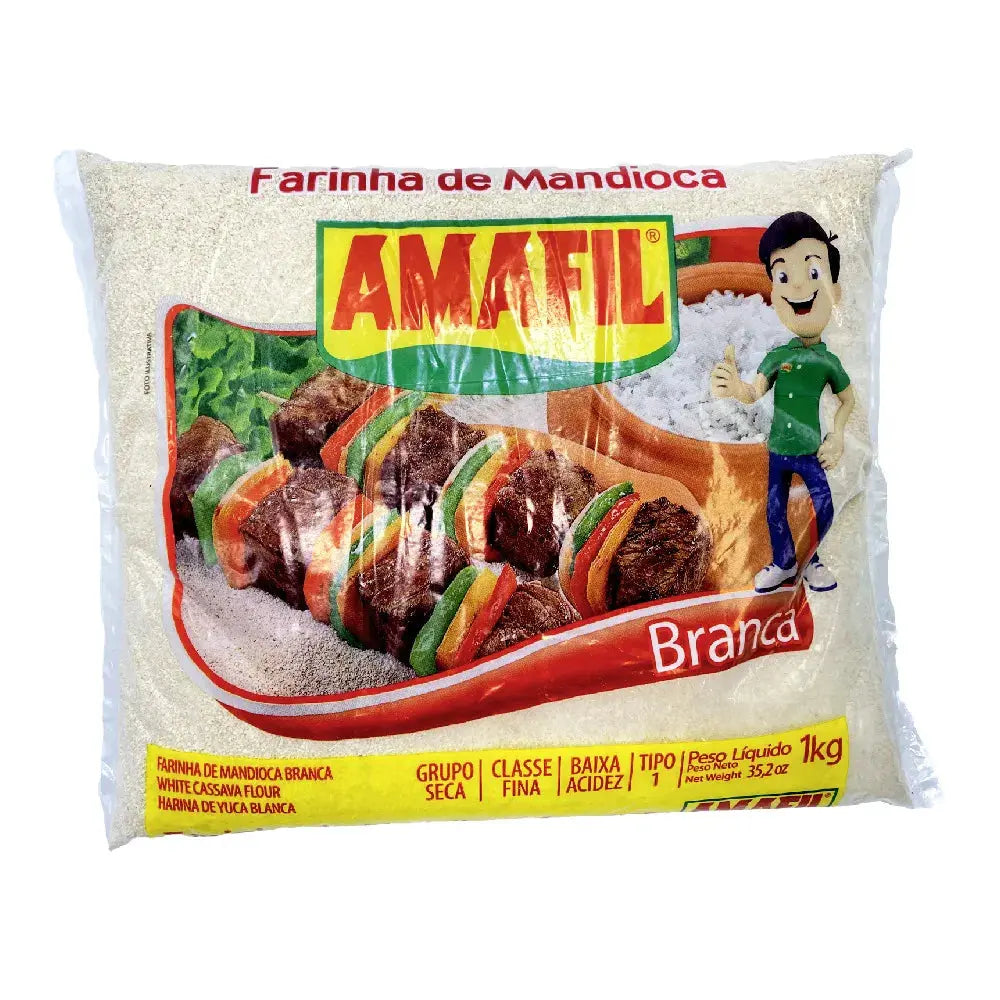 Farinha de Mandioca Crua Branca Amafil - 500g Natural — Brasil inBox - Produtos Brasileiros no UK